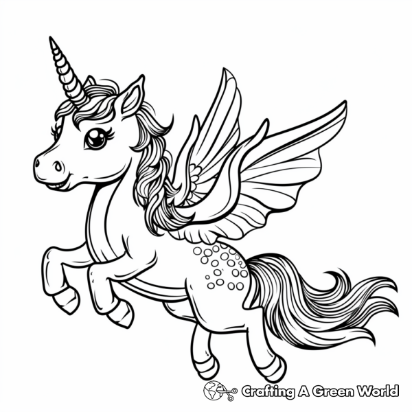 Unicorn Dragon Coloring Pages - Free & Printable!