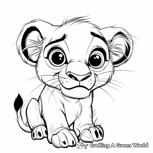 Baby Lion Coloring Pages - Free & Printable!