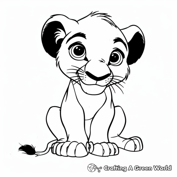 Baby Lion Coloring Pages - Free & Printable!