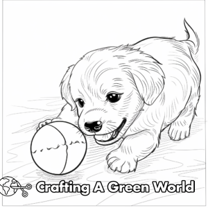 Golden Retriever Puppy Coloring Pages - Free & Printable!