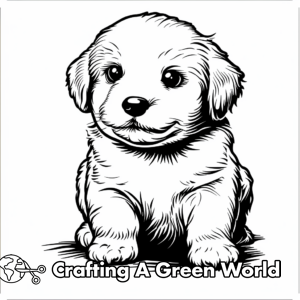 Golden Retriever Puppy Coloring Pages - Free & Printable!