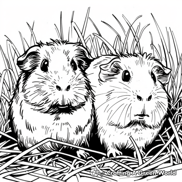 Guinea Pig Coloring Pages - Free & Printable!