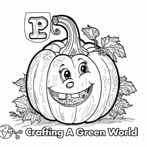 P Is For Pumpkin Coloring Pages - Free & Printable!