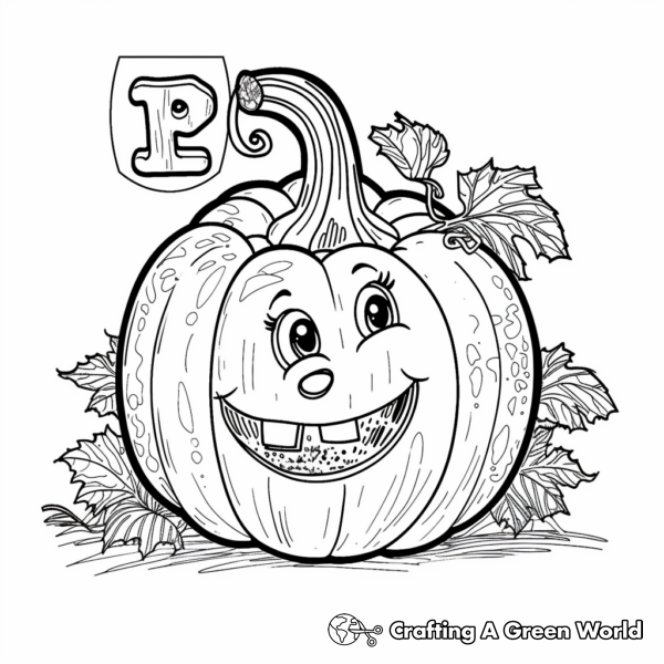 P Is For Pumpkin Coloring Pages - Free & Printable!