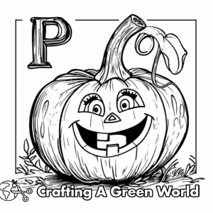 P Is For Pumpkin Coloring Pages - Free & Printable!