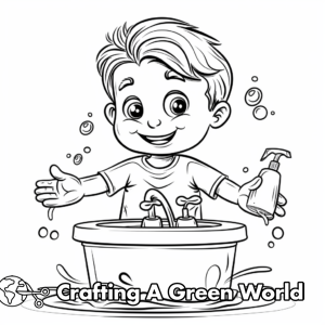 Handwashing Coloring Pages - Free & Printable!
