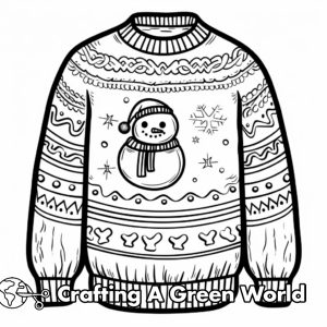 Ugly Sweater Coloring Pages - Free & Printable!
