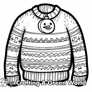 Ugly Sweater Coloring Pages - Free & Printable!