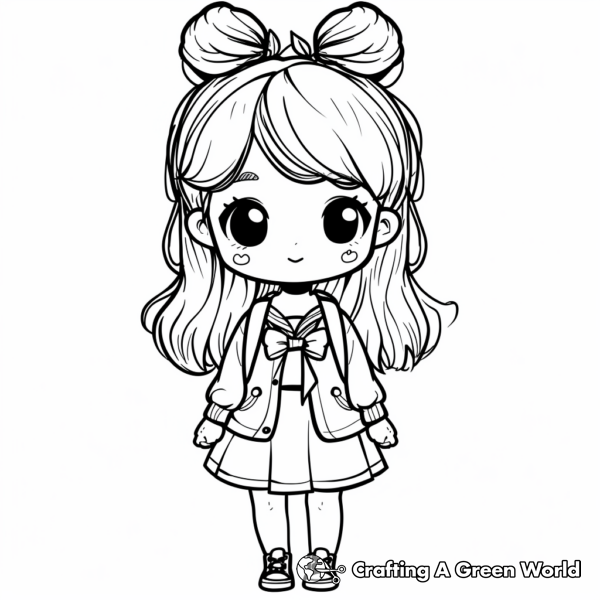 Kawaii Human Coloring Pages