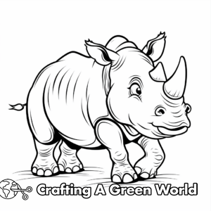 Rhino Coloring Pages - Free & Printable!