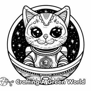 Space Cat Coloring Pages - Free & Printable!