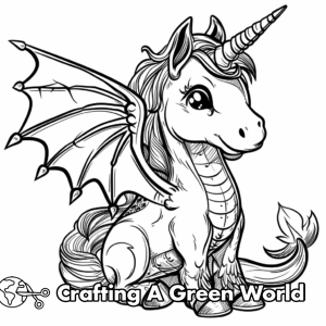 Unicorn Dragon Coloring Pages - Free & Printable!
