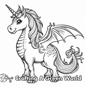 Unicorn Dragon Coloring Pages - Free & Printable!