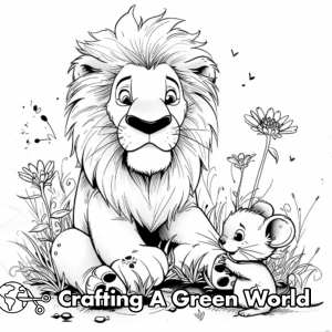 Lion And Mouse Coloring Pages - Free & Printable!