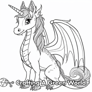 Unicorn Dragon Coloring Pages - Free & Printable!