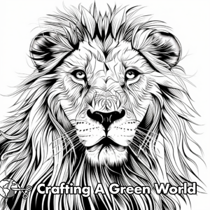 Lion Coloring Pages For Adults - Free & Printable!