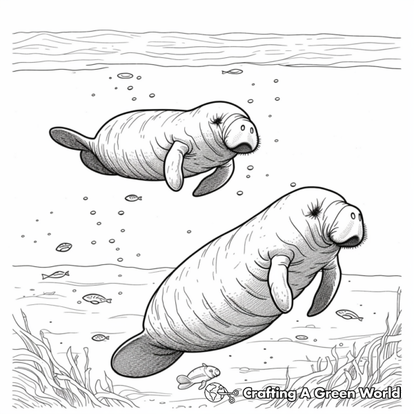 Manatee Coloring Pages - Free & Printable!