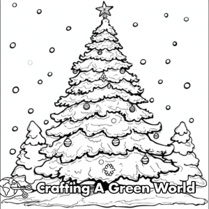 Big Christmas Tree Coloring Pages - Free & Printable!