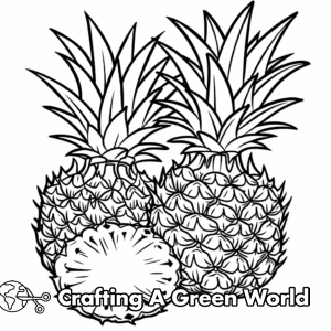 Pineapple Coloring Pages - Free & Printable!