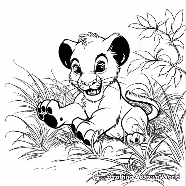 Baby Lion Coloring Pages - Free & Printable!