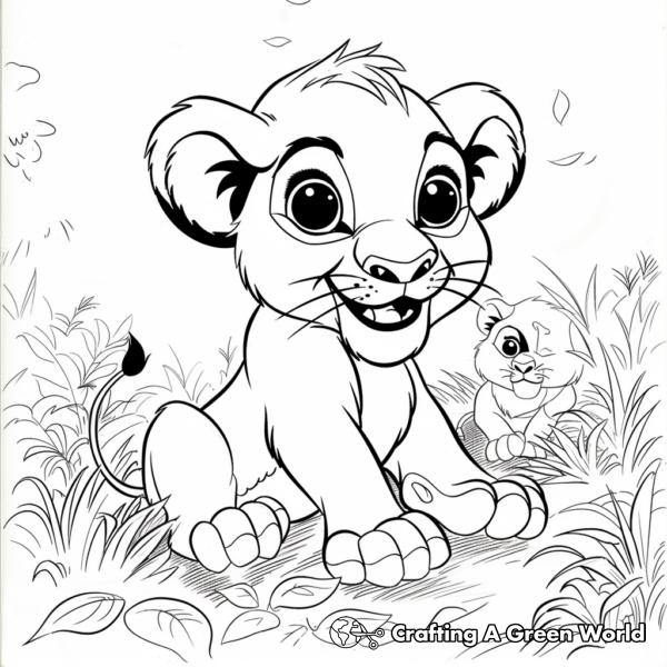 Baby Lion Coloring Pages - Free & Printable!