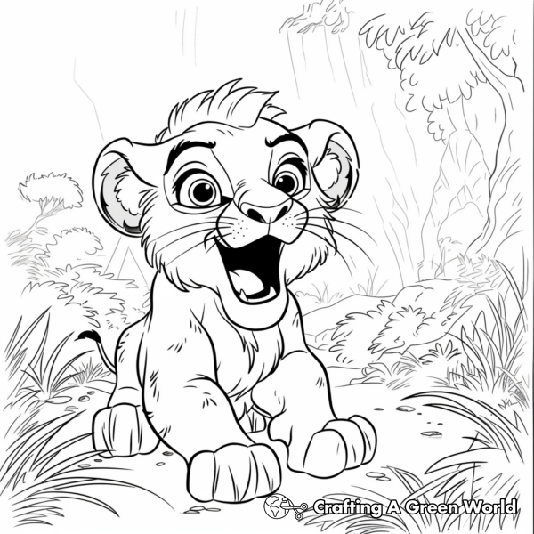 Baby Lion Coloring Pages - Free & Printable!