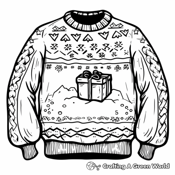 Ugly Sweater Coloring Pages - Free & Printable!