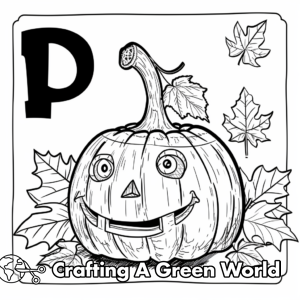 P Is For Pumpkin Coloring Pages - Free & Printable!