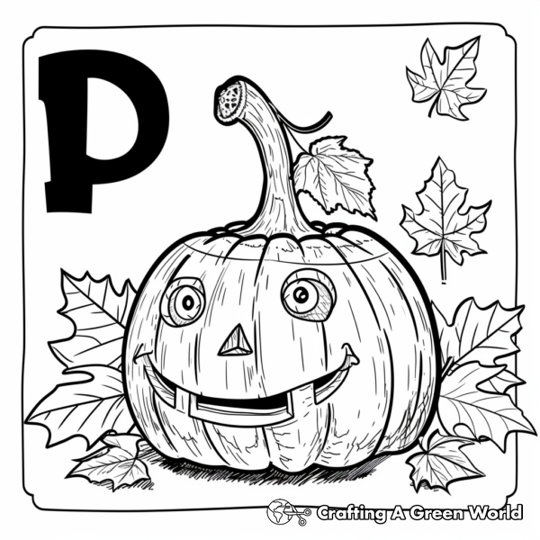 P Is For Pumpkin Coloring Pages - Free & Printable!
