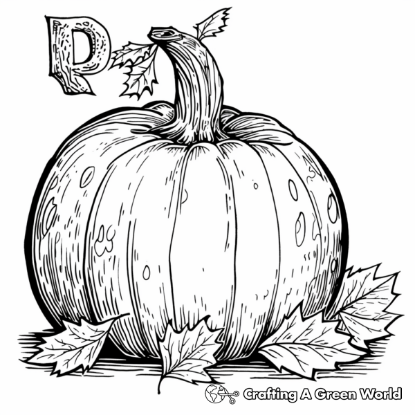 P Is For Pumpkin Coloring Pages - Free & Printable!
