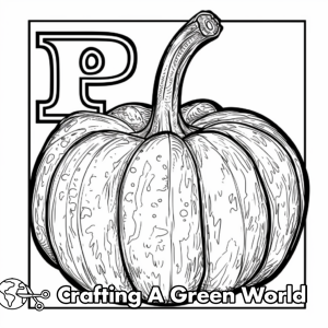 P Is For Pumpkin Coloring Pages - Free & Printable!
