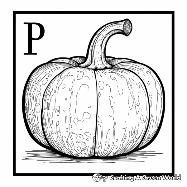 P Is For Pumpkin Coloring Pages - Free & Printable!