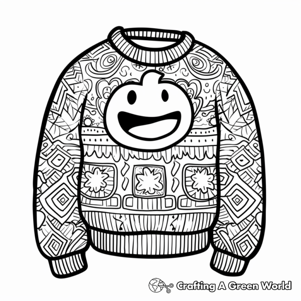 Ugly Sweater Coloring Pages - Free & Printable!