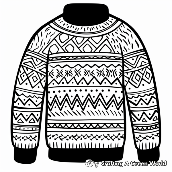 Ugly Sweater Coloring Pages - Free & Printable!