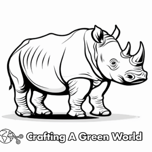 Rhino Coloring Pages - Free & Printable!