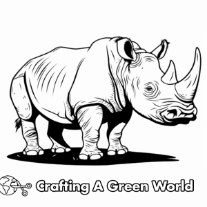 Rhino Coloring Pages - Free & Printable!