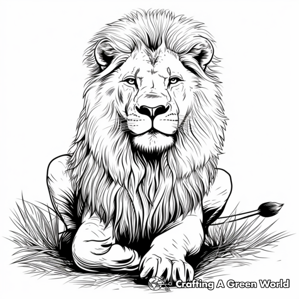 Lion Coloring Pages For Adults - Free & Printable!