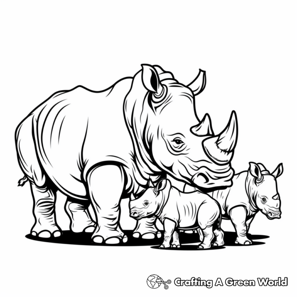 Rhino Coloring Pages - Free & Printable!