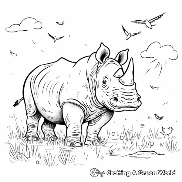 Rhino Coloring Pages - Free & Printable!