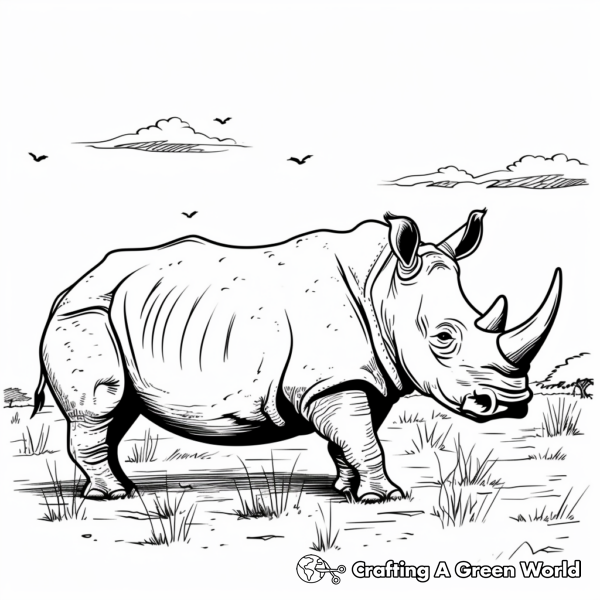 Rhino Coloring Pages - Free & Printable!