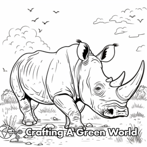 Rhino Coloring Pages - Free & Printable!