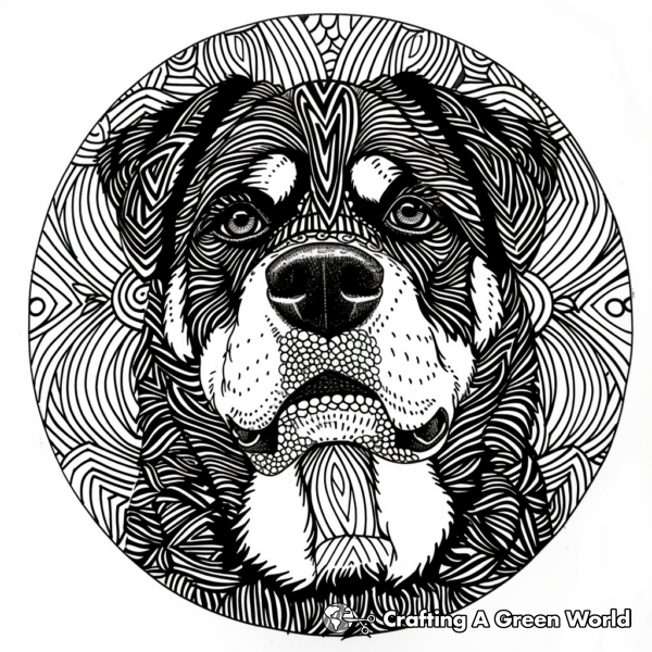 Dog Mandala Coloring Pages - Free & Printable!