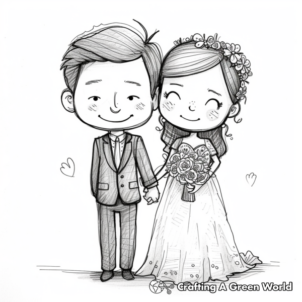 Bride And Groom Coloring Pages - Free & Printable!