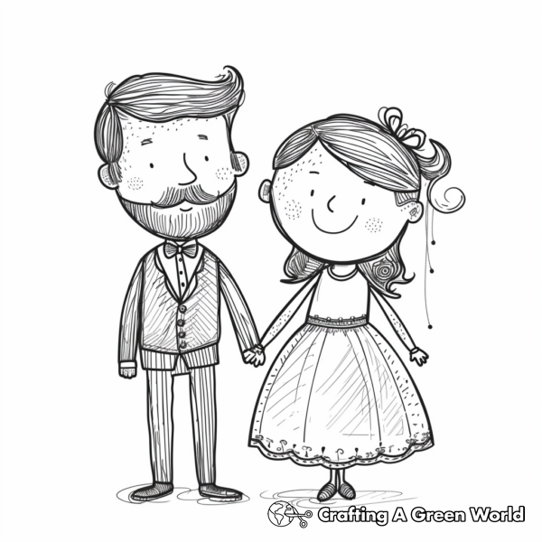 Bride And Groom Coloring Pages - Free & Printable!