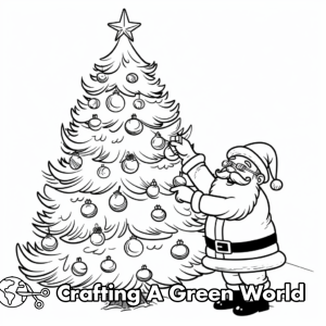 Big Christmas Tree Coloring Pages - Free & Printable!