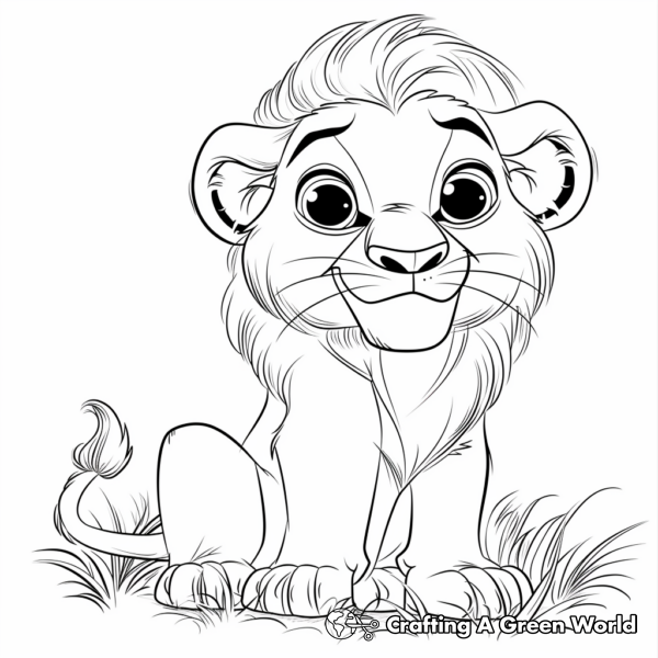 Baby Lion Coloring Pages - Free & Printable!