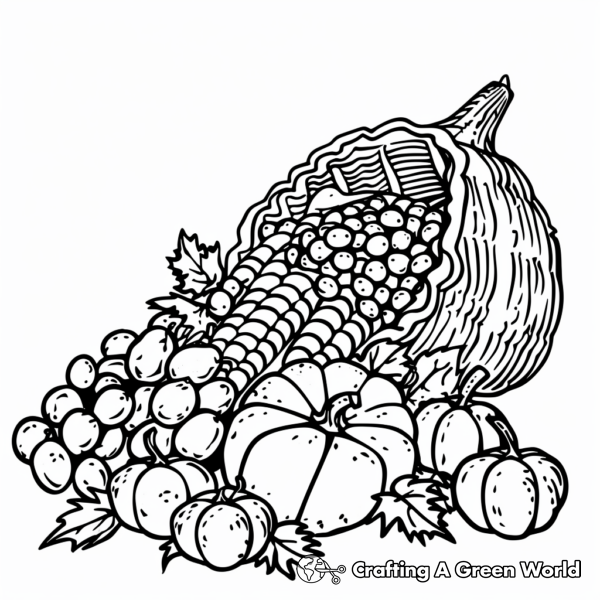 Cornucopia Food Coloring Pages - Free & Printable!