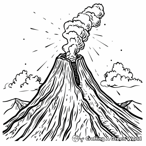 Volcano Coloring Pages - Free & Printable!