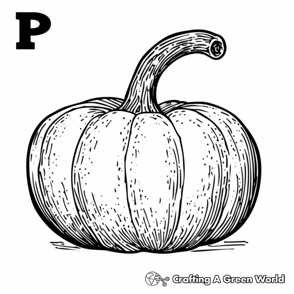 P Is For Pumpkin Coloring Pages - Free & Printable!