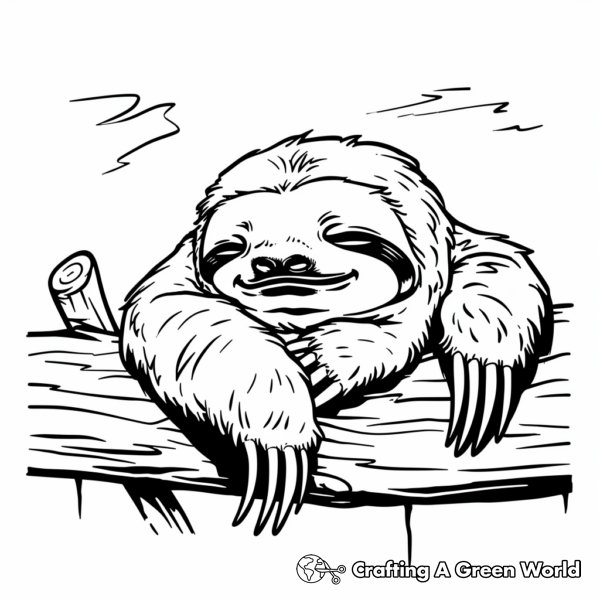 Baby Sloth Coloring Pages - Free & Printable!